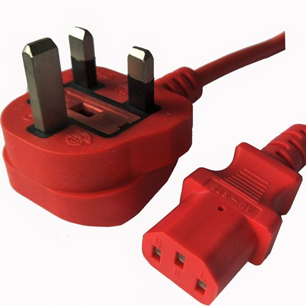 China UK C13 red colour power cord manufacturers and suppliers | Handy