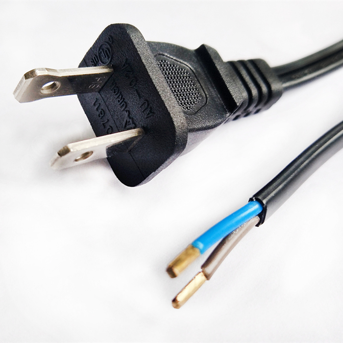 China UL certified 2 core power cord cable with polarized plug ...